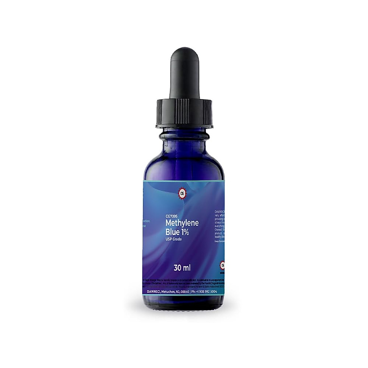 DAWNSCI Methylene Blue 1% 30 mL Glass Dropper Bottle |USP-Grade Methylthioninium Chloride Liquid | for Brain Function & Cognitive Health | No Formaldehyde