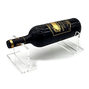 Wine Bottle Holder Floating Acrylic Stand Rack/Holder Counter Top Display Case Riser