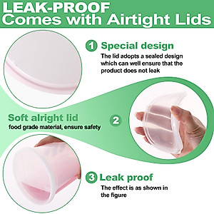 Loppdece 44 Sets Deli Containers with Lids,Plastic Deli Food Containers,Stackable Food Storage Soup Containers with Airtight Lids for Meal Prep Takeout,Freezer&Dishwasher Safe,BPA-Free (8oz,16oz,32oz)