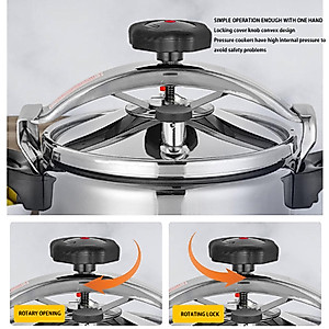 Aluminum Pressure Cooker, 3L/4L/5L Large Capacity Pressure Cooker for Gas Stove Induction Cooker, Explosion Proof Pressure Canner with Easy Lock Lid, Fast Cooking Cookware (5L-22CM Bottom))