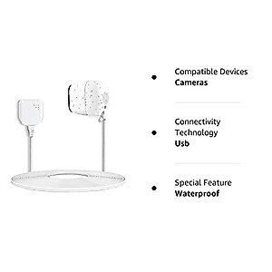 Charging Cable for Arlo Pro and Arlo Pro 2, JESSY Charger and Power Cord Compatible with Arlo Pro/Pro 2/Go/Security Light, 10ft/3m Weatherproof Outdoor Cable with Quick Charge 3.0 Power Adapter