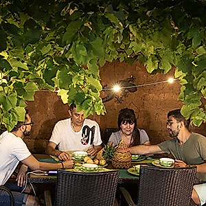 MPOWERD Luci Solar String Lights + Phone Charger: White 18' Rechargeable via Solar or USB-A, 100 Lumens LEDs, Lasts Up to 20 Hours, Waterproof, Camping, Backyard, and Travel