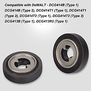 N484249 Angle Grinder Flanged Hex Nut Compatible with De-Walt Grinder DCG413B DCG413B-B3 DCG413P2-B3 DCG413R2 DCG414B DCG414T1 DCG414T2 DCG414T2-B3 DWE43214N DWE43231VS DWE4324-B3