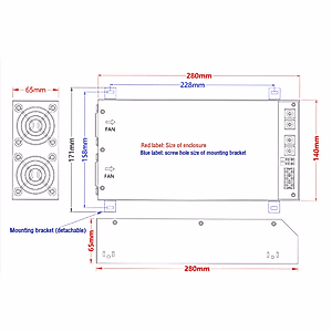 JINGMAIDA Switching Power Supply 2000W with PFC 110-240V AC to DC Power ...