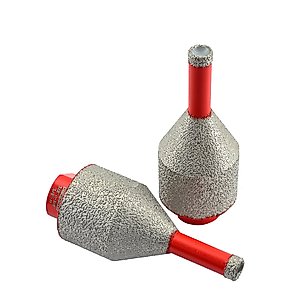 DT-DIATOOL Diamond Core Bit Milling Bit Chamfer Bit Integrated for Tile Grinder Enlarging Polishing Holes on Porcelain Ceramic Granite Marble Countertop Diameter 10-35mm, 5/8 inch-11 Thread, 2-Pack
