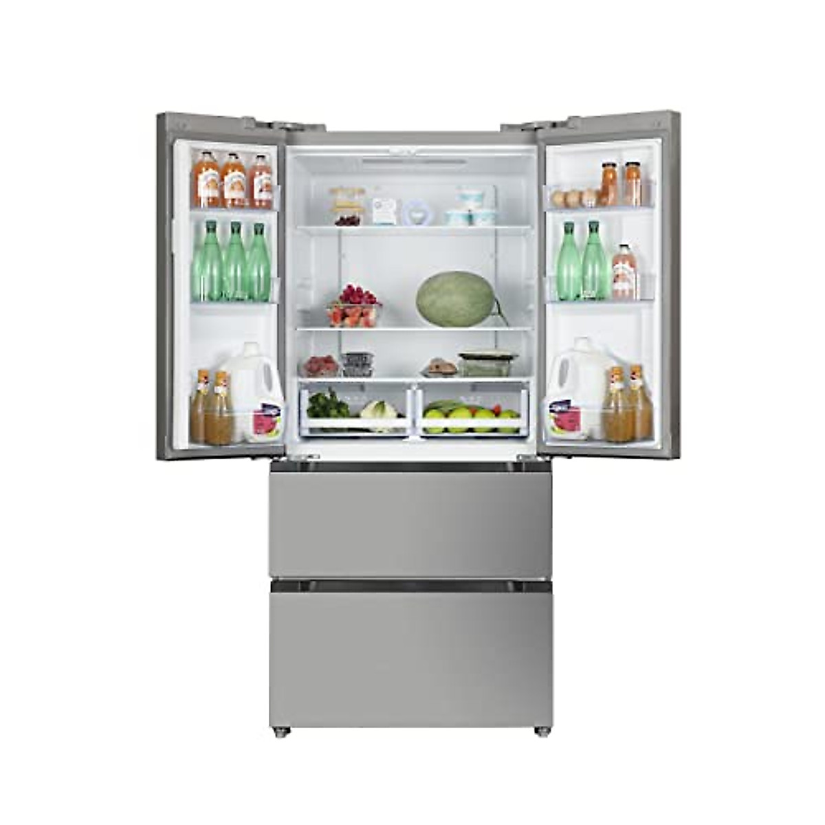 Hamilton Beach HBFR1504 Full Size Counter Depth Refrigerator with Two Freezer Drawers, 17.9 cu ft, Stainless
