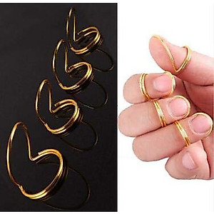 FAMKIT 4pcs Butterfly Guitar Thumb Picks Fingerstyle Plectrums Guitar Finger Picks Metal Guitar Picks Musical Instrument Accessories