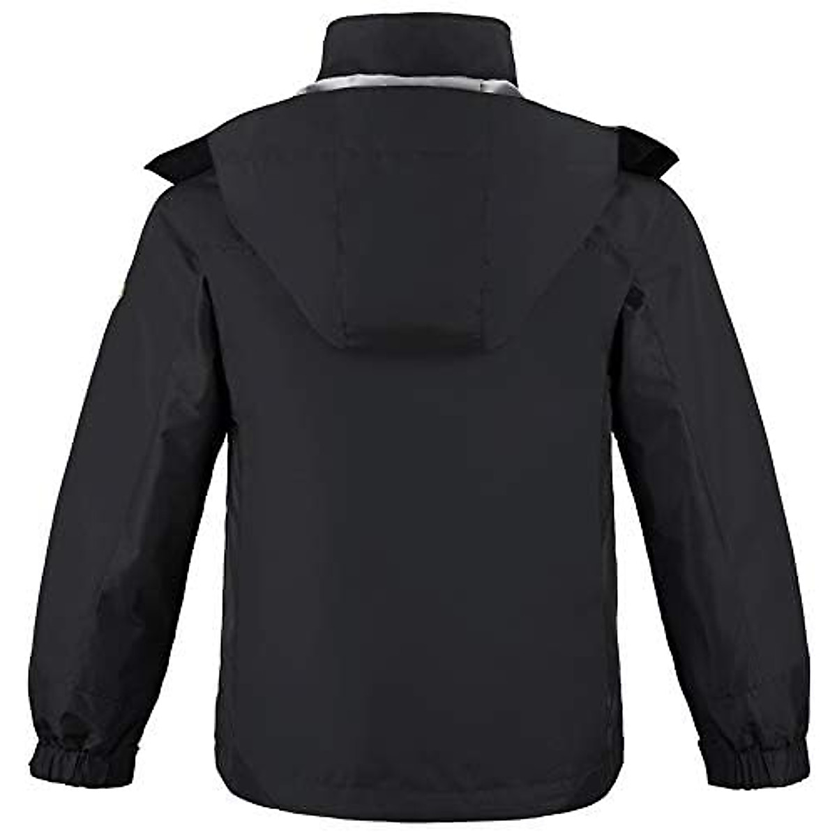 wantdo Kids Boys' 3 in 1 Snowboard Jacket Hooded Warm Winter Coat Fleece-Lined Waterproof Black 10-12