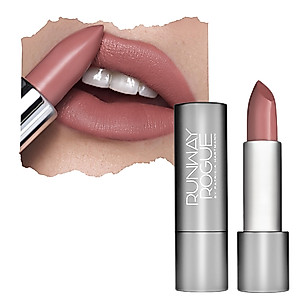 Runway Rogue 90s Vibe Lipstick, Moisturizing Matte Dusty-Pink Lipstick, ‘Front Row’
