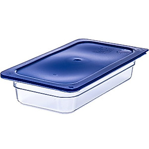 Carlisle FoodService Products Plastic Food Pan 1/3 Size 2.5 Inches Deep Clear