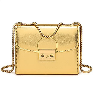 Dasein Women Small Crossbody Bag Designer Evening Bag Clutch Purse Handbag for Wedding/Prom/Party with Double Chain Strap
