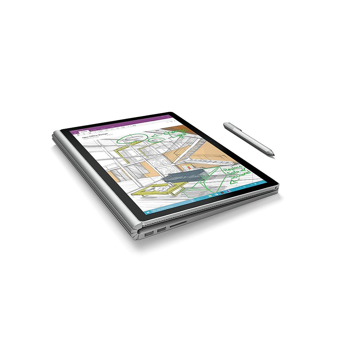 Microsoft 13.5" Touchscreen Surface Book - QWERTY UK (Intel Core i7, 8GB RAM, 256GB SSD, Windows 10 Pro) - International Version with No Warranty (Silver)