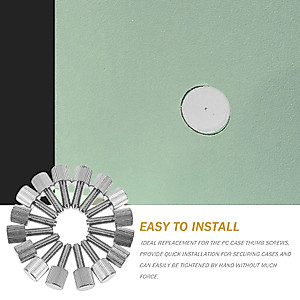 VILLCASE 3 Sets 20pcs Hand Screw Computer Cover Thumb Screw Computer Thumb Screw Case Screws Knurled Thumbscrew Rgb Computer Case Computer Case Screw Nickel-plated Iron Round Consumables