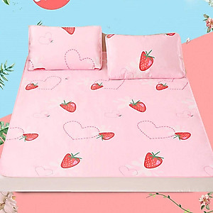 Cooling Mattress Topper, Matress Topper, 2Pcs Cartoon Summer Cooling Sleeping Mat Extra Thick Mattress Pad Cover Mattress Topper Cover Mattress Protector Air Condition Pillow Case