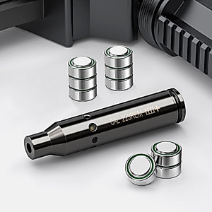 MidTen Bore Sight Laser 223 5.56mm/ 9mm/12 Gauge Laser Bore Sight with Extra Batteries