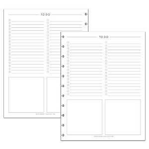 BetterNote To Do List Refill Pages for Discbound Notebooks, Fits Levenger Circa, Big Happy Planner, Staples Arc, TUL, Talia (Classic- 25 Sheets, 11-Disc, 8.5"x11")