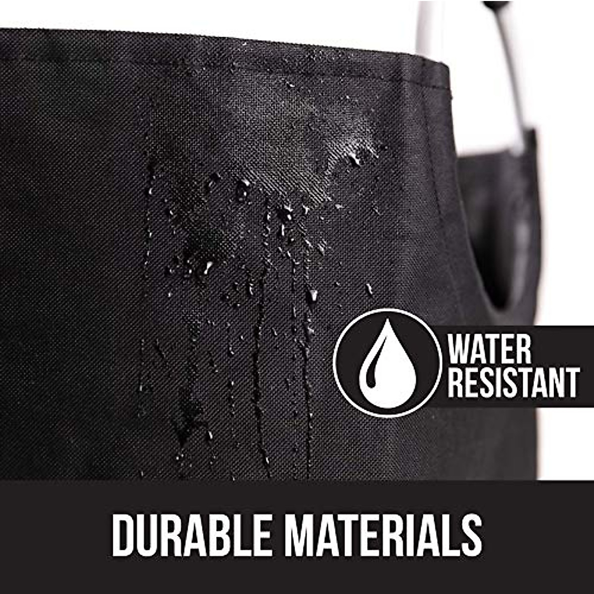 Gorilla Grip Large Laundry Basket, Collapsible Fabric Hamper, Padded Handles, 115L, Tall Foldable Clothes Baskets, Durable Linen Bins, Easy Carry Bags, Hampers for Kids Bedroom, College Dorms, Black