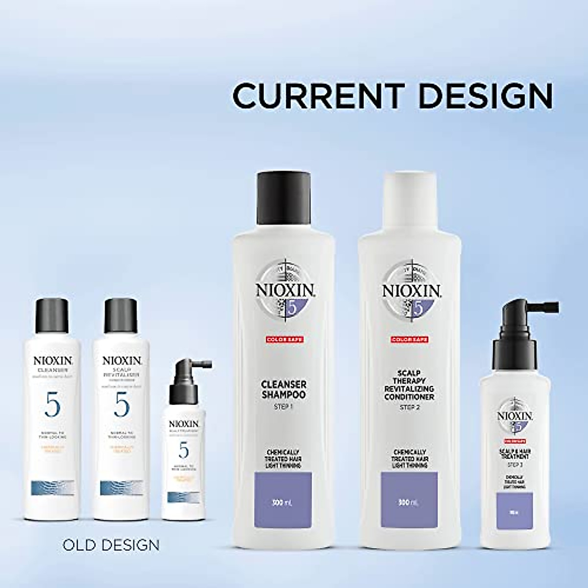 Nioxin System 5 Cleanser Shampoo, Bleached & Chemically Treated Hair with Light Thinning, 33.8 Fl Oz