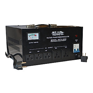 Starlite 5000 Watt Step Up/Down Voltage Converter Transformer WTX-5000, 5 Year Warranty, Fuse Protection and Automatic Voltage Regulator - Two Way Transformer - 110 to 220 V or 220 to 110 V