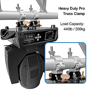 2 Inch Truss Clamp Stage Lights Clamp, 4PCS Eyeshot Heavy Duty 440lb Premium Stage Lighting Clamp, Perfectly Fit OD 48-52mm of Tube/Pipe, Pro Truss O Clamp for Moving Head Par Led lighting Fixtures
