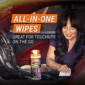 Armor All Car Interior Cleaner Wipes, Car Interior Cleaning Wipes for Dirt and Dust in Cars, Trucks and Motorcycles, 25 Count