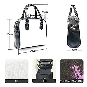 Forchrinse Black White Polka Dot Satchel Handbag for Women Ladies,Top Handle Satchel Purse Pu Leather Tote Shoulder Purse Crossbody Bag