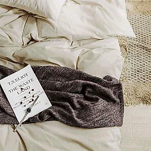 ETDIFFE Duvet Cover King Size, Soft Farmhouse Bedding Comforter Cover Set 3 Pieces with Zipper, 1 Lightweight Microfiber Duvet Cover 90x104 inches and 2 Pillow Shams for Women Men, Light Khaki