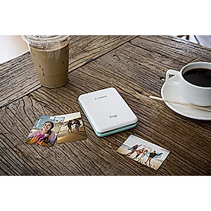 Canon IVY Mini Photo Printer for Smartphones (Mint Green) - Sticky-back prints, Pocket-size