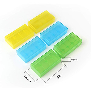 Golden Pearl 6pcs-Battery Storage Case for 18650 or CR123A Battery