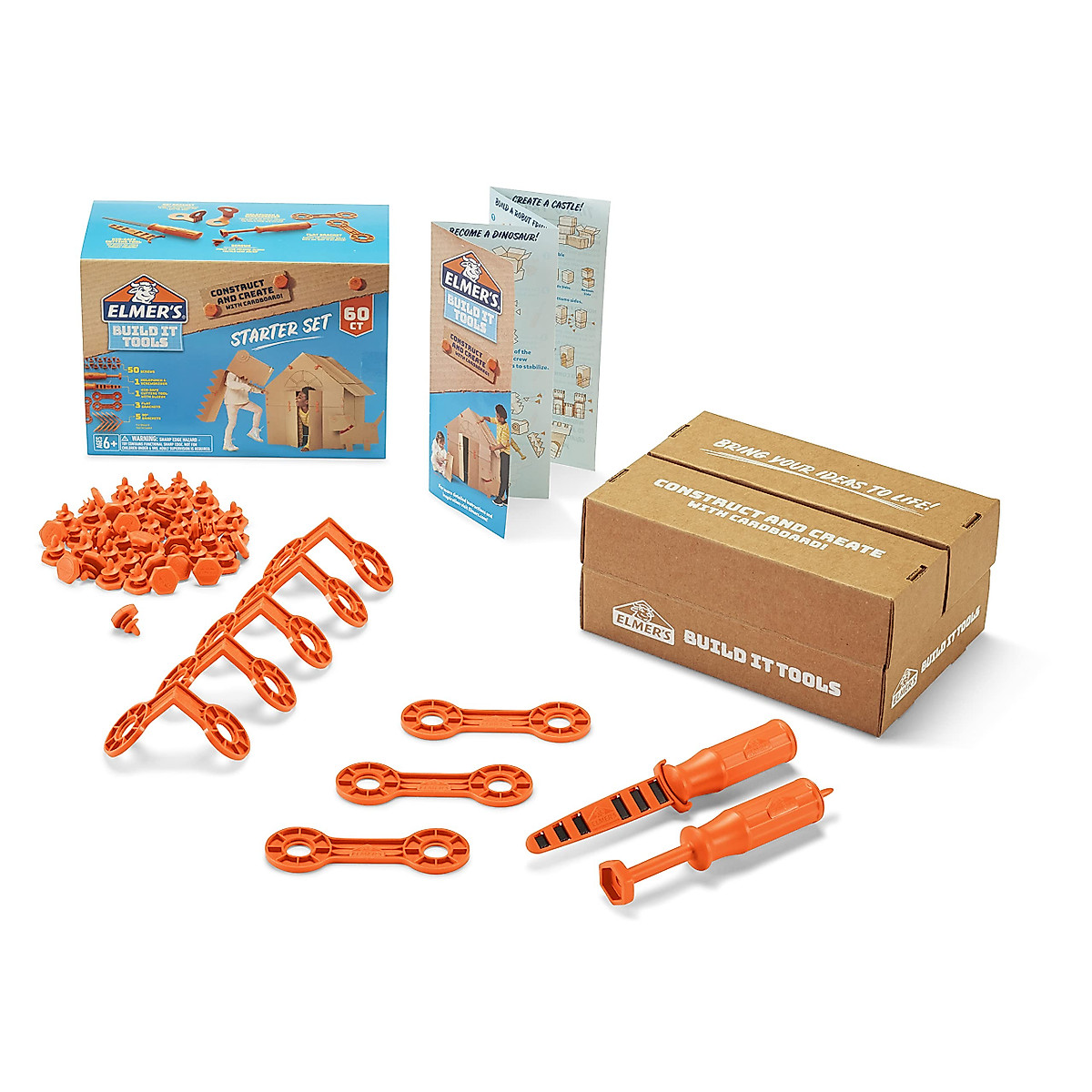 Elmer's Build It Tools Kids Crafts, Assorted 60 Count