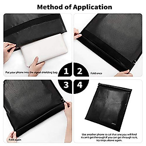 Faraday Bag for Laptops (20 x 15 inches), Faraday Cage, Faraday Bags for Phones & Key Fobs, Fireproof & Water Resistant Bag, Anti-Theft Pouch, Anti-Hacking Case Blocker (Black)