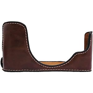 kinokoo Camera Leather Half Case Bottom Case for Fujifilm FinePix X20, X10 PU Leather Bottom Open-able(Coffee)