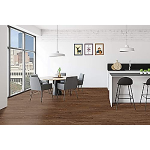 LUCiDA SURFACES Luxury Vinyl Floor Tiles-Peel & Stick Adhesive Flooring for DIY Installation-5 Sample Wood-Look Planks-6 inch x 12 inch