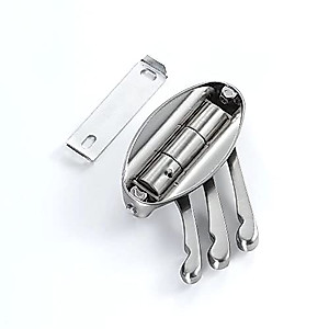 Swivel Robe Hook Foldable Coat Holder with Heavy Duty Folding Multi Three Triple Swing Arm Towel Rack Clothes Hanger for Bathroom Kitchen Garage Wall Mount Solid Metal Brushed Nickel