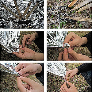 Crisonky Emergency Mylar Thermal Blankets, Designed for Outdoors, Survival Reflective Thermal First Aid Foil Blanket