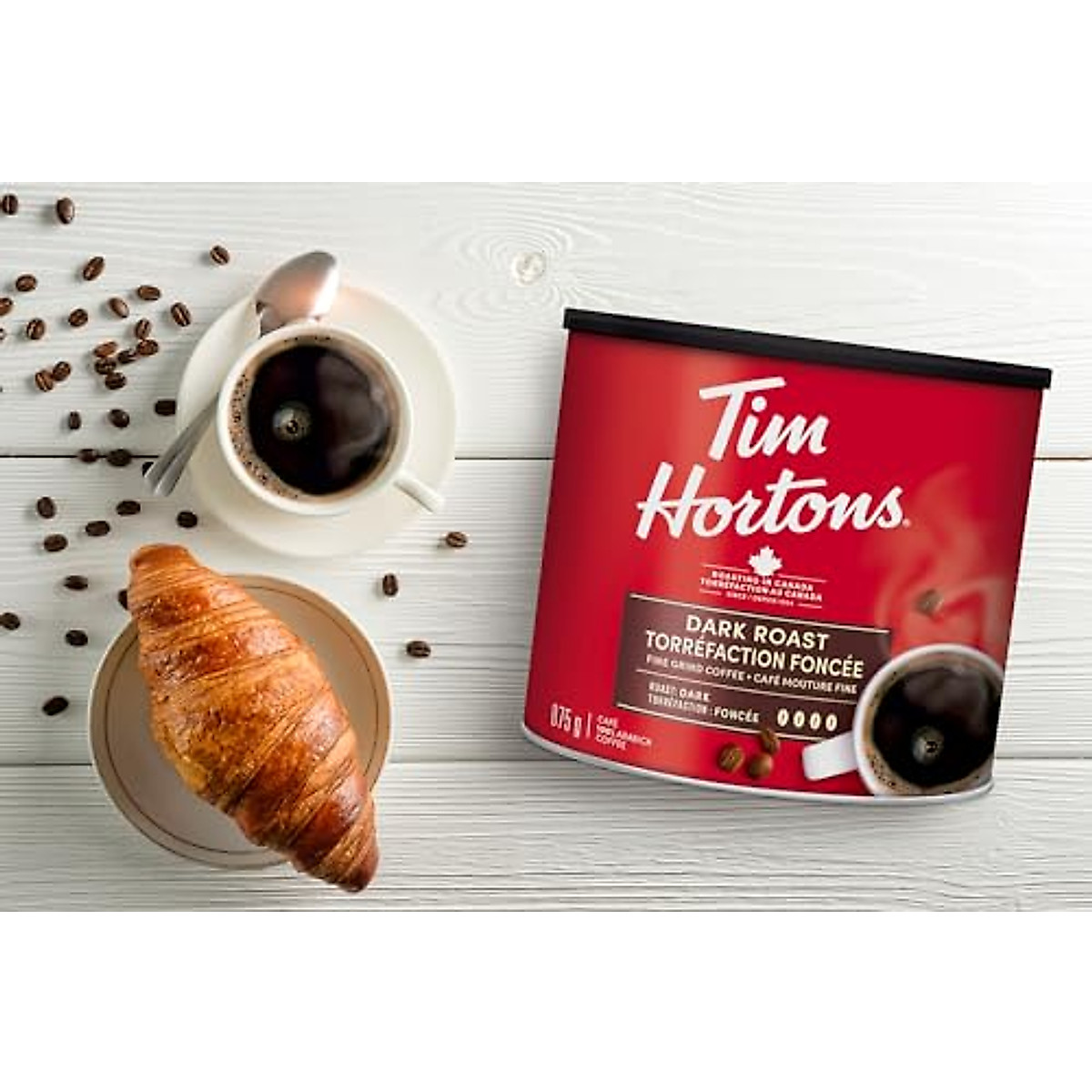 Tim Horton's 100% Arabica Dark Roast, Ground Coffee, 875g/30.86 Ounce