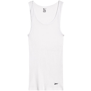 Reebok Men’s Undershirts – Soft Breathable A-Shirt Tank Top (3 Pack), Size Large, All White