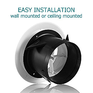 HG Power 6 Inch Air Vent Covers, ABS Adjustable Soffit Vent, Round Ceiling Diffuser for Living Room, Closet, Bathroom, Kitchen, Ventilation Use, White