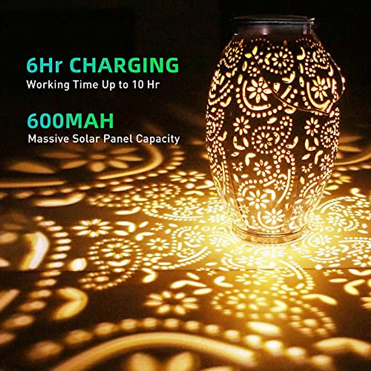 2 Pack Hanging Solar Lanterns Outdoor Lanterns Waterproof Decorative Garden Lights Retro Oval LED Lantern Lights for Table Patio Courtyard Party Pathway Walkway