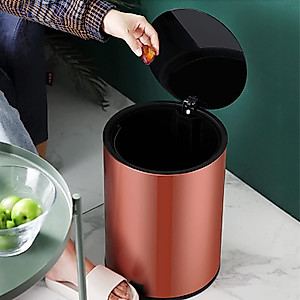 Trash Can Kitchen Trash Bin Step Trash Can Wastebasket Garbage Container Bin Removable Liner Bucket Step Trash Bin Living Room Garbage Can Bedroom Garbage Bin (Color : White, Size : 26.5 * 35cm)