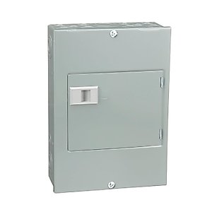 Square D - QO612L100DS QO 100-Amp 6-Space 12-Circuit Indoor Main Lugs Load Center with Surface Mount Cover, Gray
