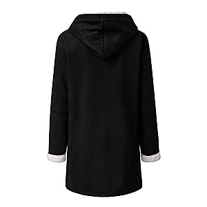 Chamarras para Mujer, Winter Coat for Women Black Trench Coat Woman Jacket Women's Casual Fashion Loose Solid Color Hat Plus Fleece Collar Pocket Jacket Lightweight Fleece 4X (XXL, Pink)
