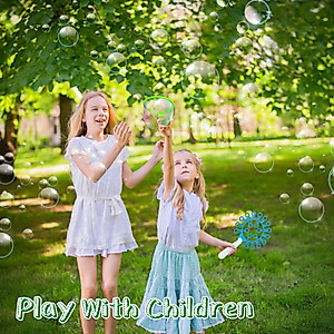 WDBO Bubble Wands Set, 20 PCS Giant Bubble Makers with Tray for Kids, Outdoor Bubble Party Favors