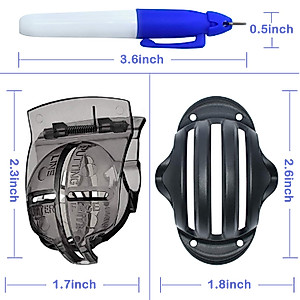 CUALFEC Golf Ball Line Drawing Marker Golf Ball Liner Golf Ball Marking Tool Kit (8 Pack)