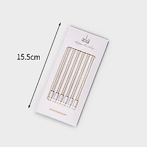 24 Count Birthday Candles,Long Thin Metallic Cake Candles,Cake Decorations for Birthday Party,Wedding,Party Candles (Champagne)