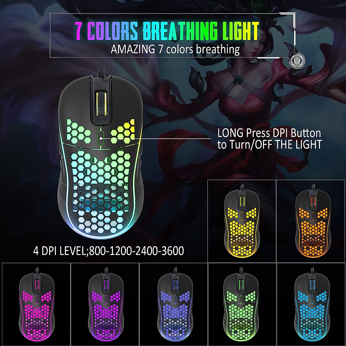 RGB One Handed Gaming Keyboard and Mouse Combo,USB Wired Mechanical Feeling Gaming Keypad with Wrist Rest Support, Gaming Mouse for Laptop PC Xbox PS4 Game Office