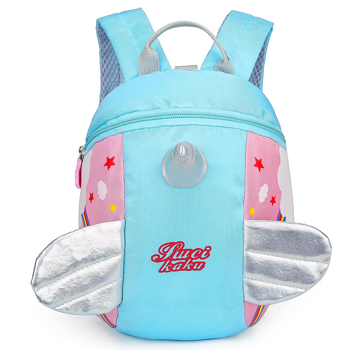 HWJIANFENG Little Kid Toddler Mini Backpack with Leash Harness Lunch Box Cute Angel Unicorn Preschool Daycare Nursery School Bag