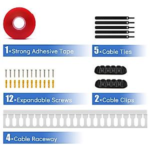 Cable Duct Management Raceway Kit, 62.8" (4 x 15.7) Server Rack Cable Management, Cable Management for Hide Network HDMI VGA Cable, Open Slot Cable Track Desk Wire Channel, Cable Raceway White 4 Pack