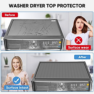 NinjaTiger Mini Fridge Silicone Mat - 23.6'' x 23.6'' Refrigerator Floor Protector Mat with Raised Edge Mini Fridge Drip Tray Pan Silicone Mat For Small Fridge Washer Dryer Freezer (Grey-1pack)