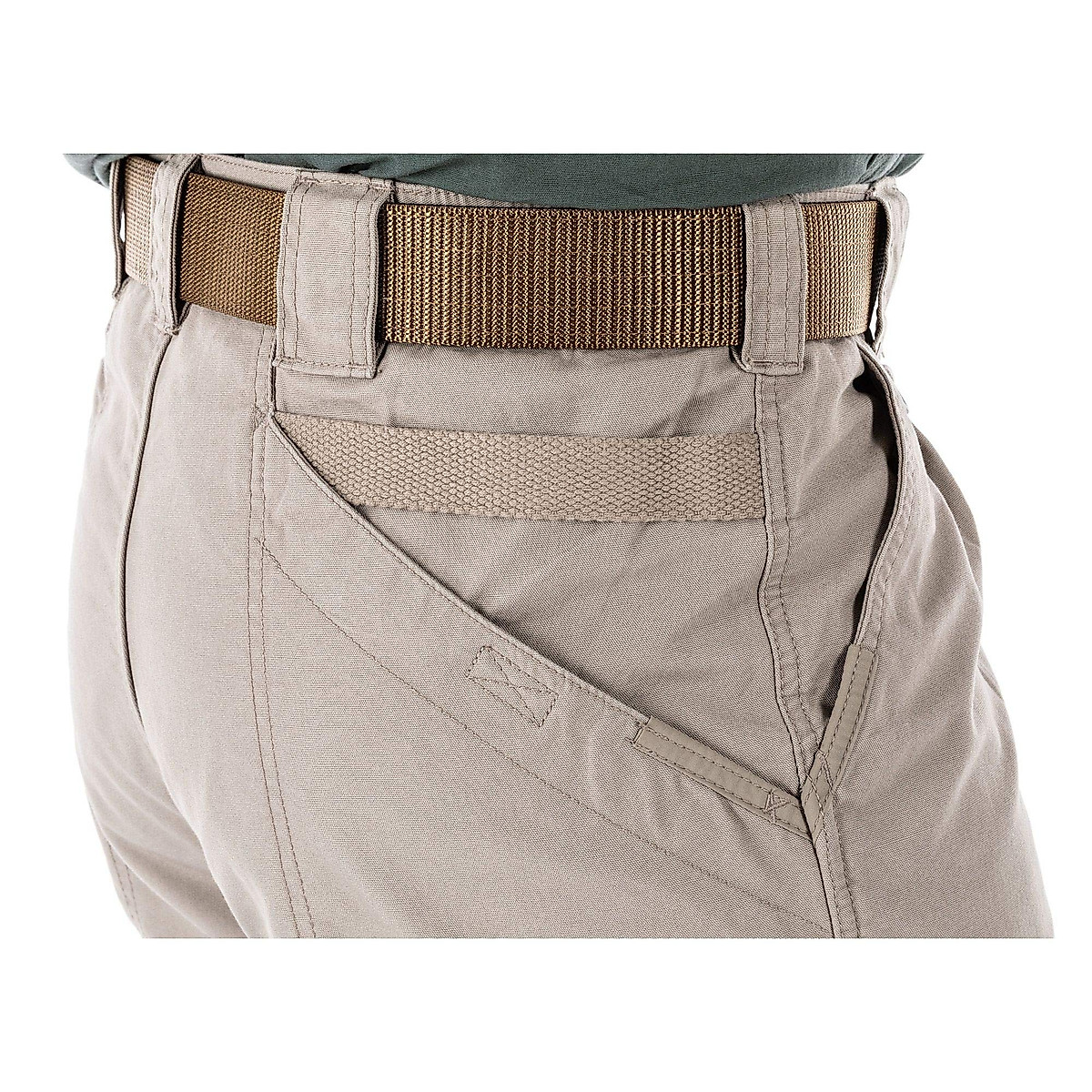 5.11 Tactical Men's Active Work Pants, Superior Fit, Double Reinforced, 100% Cotton, Khaki, 38W x 30L, Style 74251